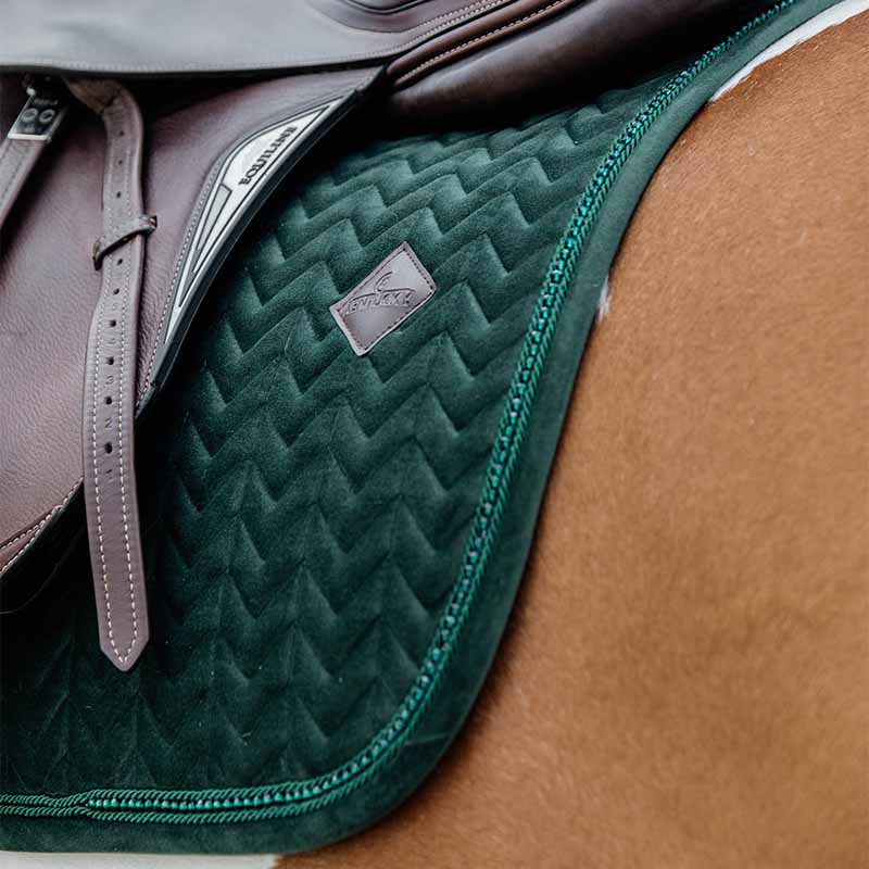 Kentucky Horsewear Schabrak Velvet Pearls Grön → Horseonline